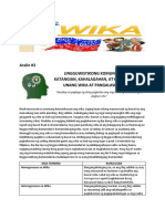 KPP q2 Aralin 1 Wika Sa Panayam at Balita Sa Radyo at Telebisyon | PDF