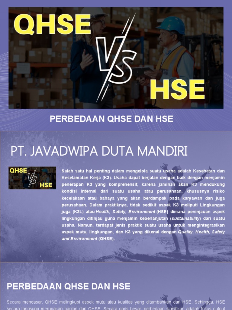 Perbedaan QHSE Dan HSE | PDF