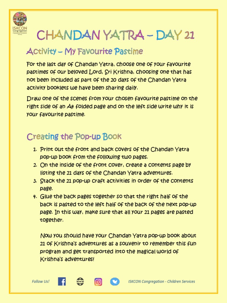 Day 21 Last Day of Chandan Yatra | PDF | Forms Of Vishnu | Bhagavad Gita