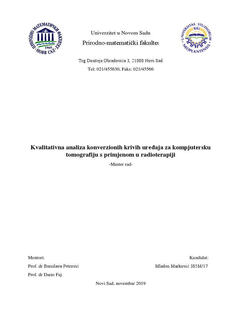 Mladen Markovic - Master Rad (F1-) | PDF