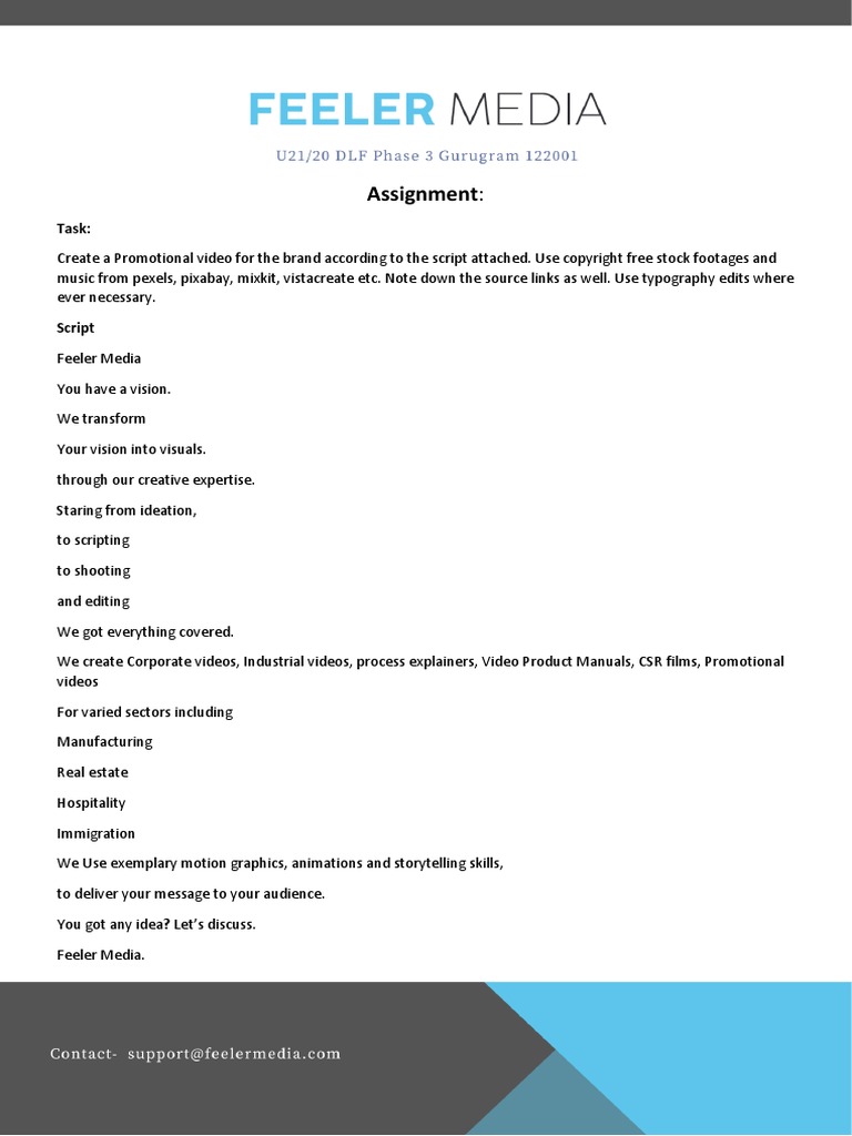 Assignment Video Editing Pdf 