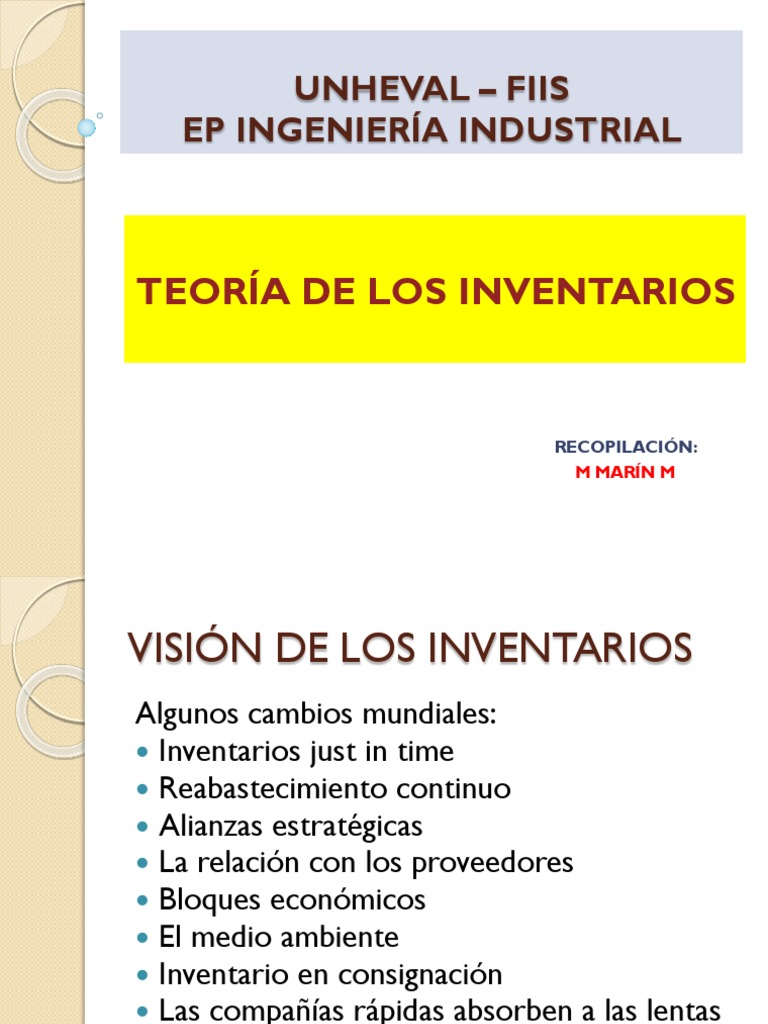Teoría de Inventarios - A | PDF | Inventario | Logística Teoría de Inventarios - A | PDF | Inventario | Logística