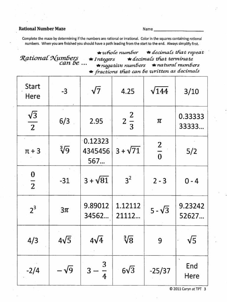 Rational - Irrational Mazes | PDF
