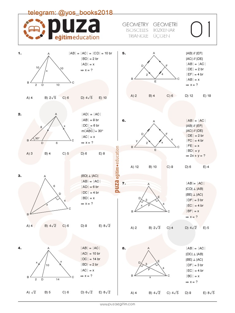 Geometri - Ikizkenar-Eskenar Ucgen-مكتبة اليوس 5 | PDF | Classical Geometry | Euclid