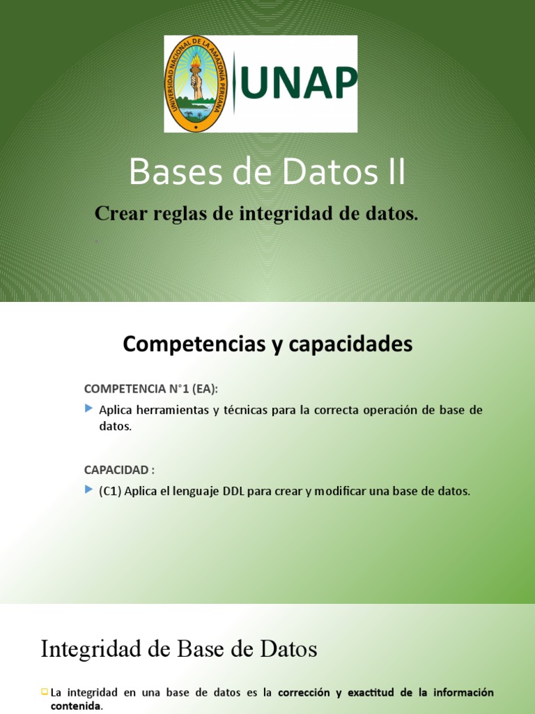 Crear Reglas de Integridad de Datos | PDF | Software de gestión de ...