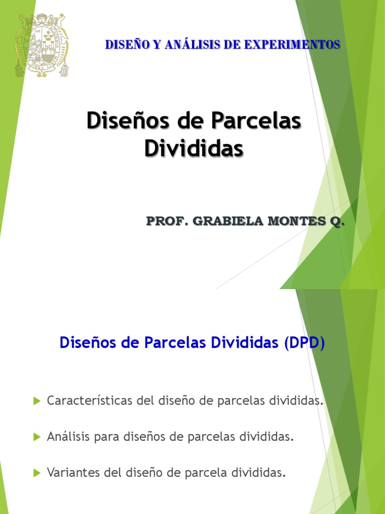 Diseño y Análisis de Parcelas Divididas | PDF | Experimentar | Análisis ...
