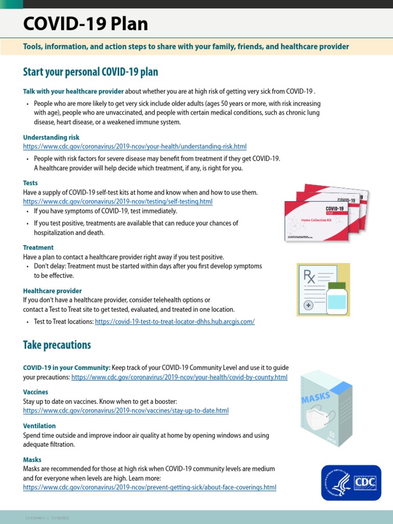 Personal COVID-19 Action Plan Guide | PDF | Diseases And Disorders ...