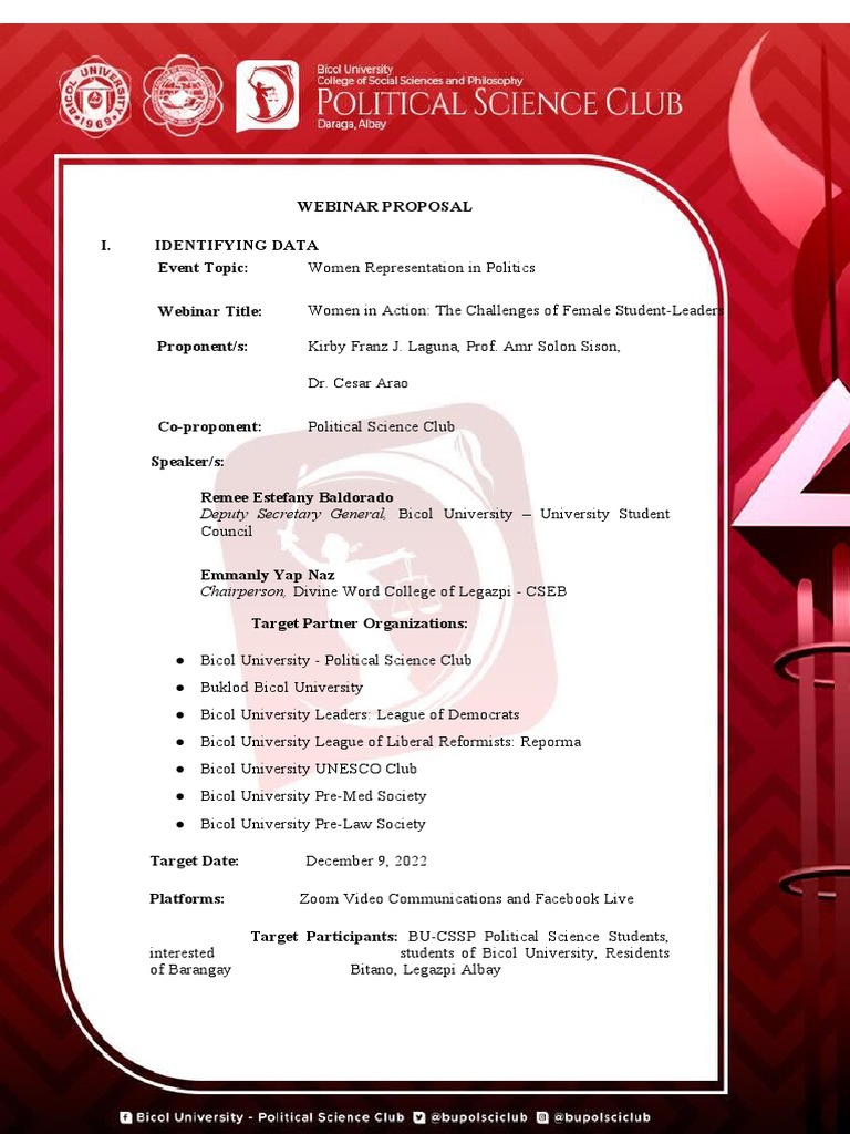 Department Proposal Women in Action EDITED NA TALAGA | PDF | Science