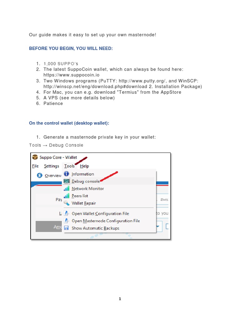 Masternode Quick Setup Guide | PDF | Computer File | System Software