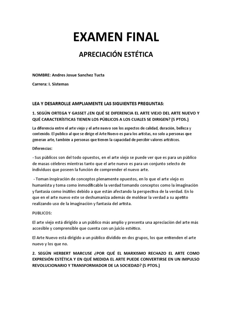 Diferencias entre Arte Viejo y Nuevo | PDF | Albert Camus | Estética