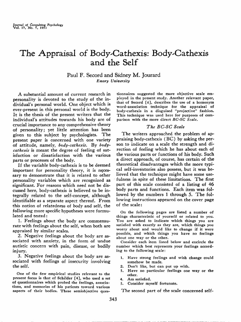 Secord 1953 | PDF | Psychology | Psychological Concepts