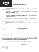 Spa For Bir | PDF | Power Of Attorney | Civil Law (Common Law)