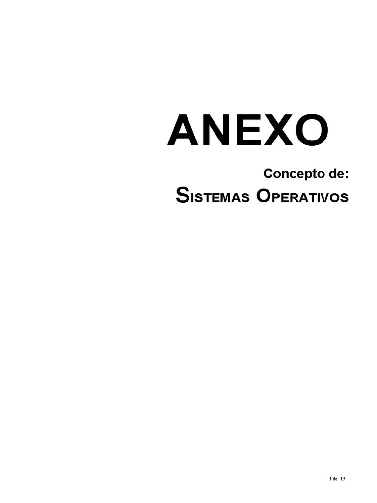 Concepto de Ssoo | PDF | Sistema operativo | Kernel (sistema operativo)