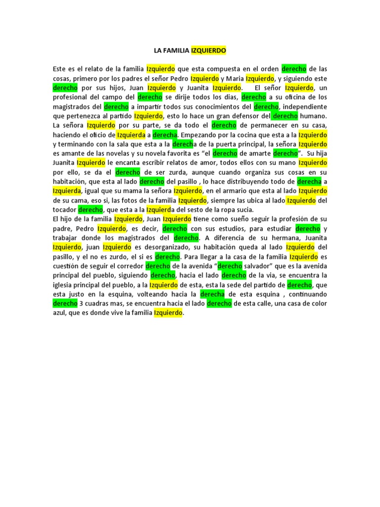 Actividad La Familia Izquierdo | PDF