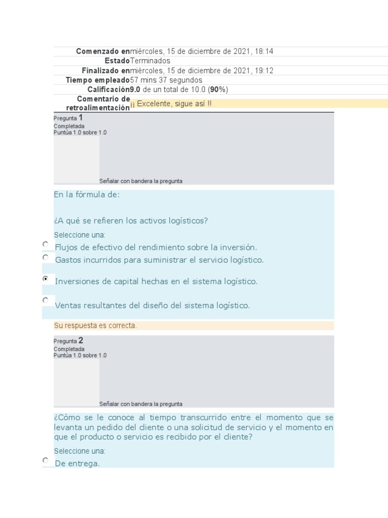 Examen Primer Parcial Logistica | PDF | Logística | Inventario