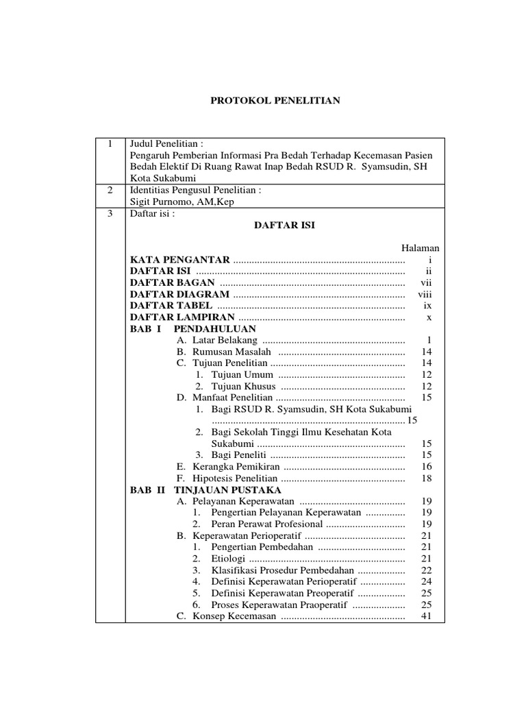 Protokol Penelitian | PDF