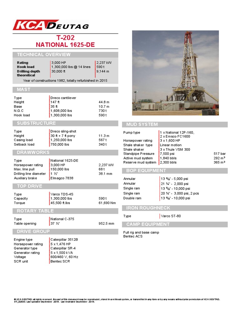 3000 HP Rig | PDF | Horsepower | Electricity