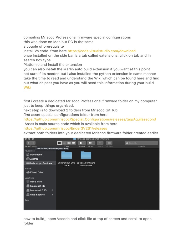 Compiling Mriscoc Professional Firmware Special Configurations | PDF