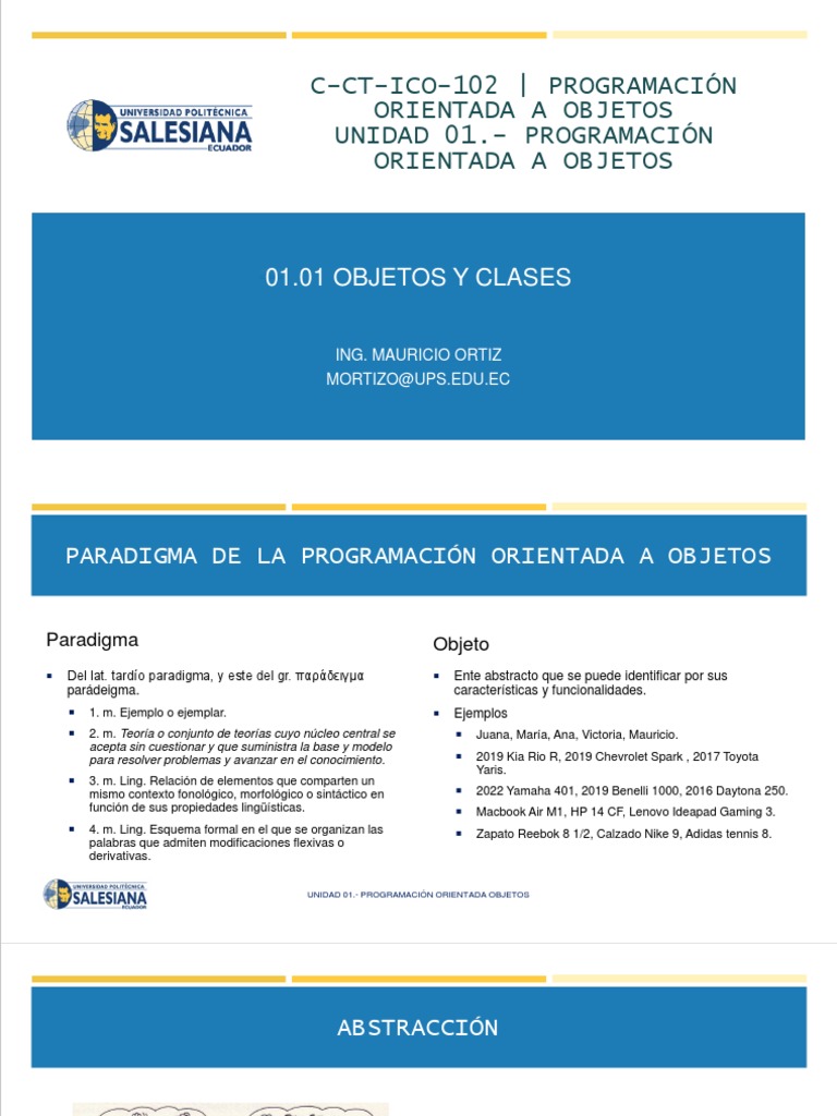 Introducción a Clases y Objetos en Java | PDF | Objeto (informática) | Lenguaje de modelado ...