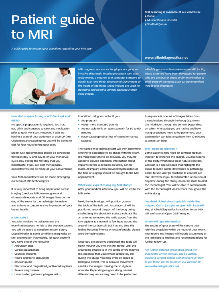 Ume Mri Guide | PDF | Magnetic Resonance Imaging | Medical Imaging