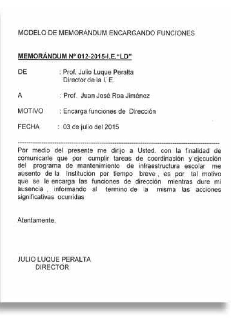 Informe Oficio Memo | PDF