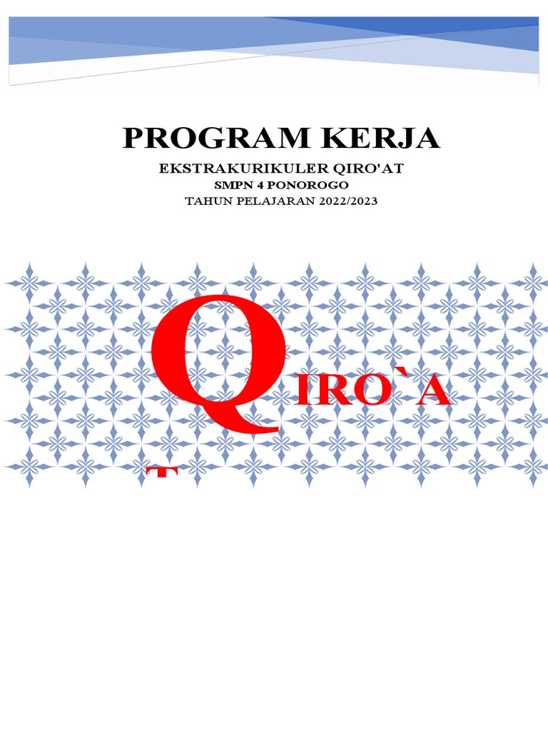 Program Kerja | PDF