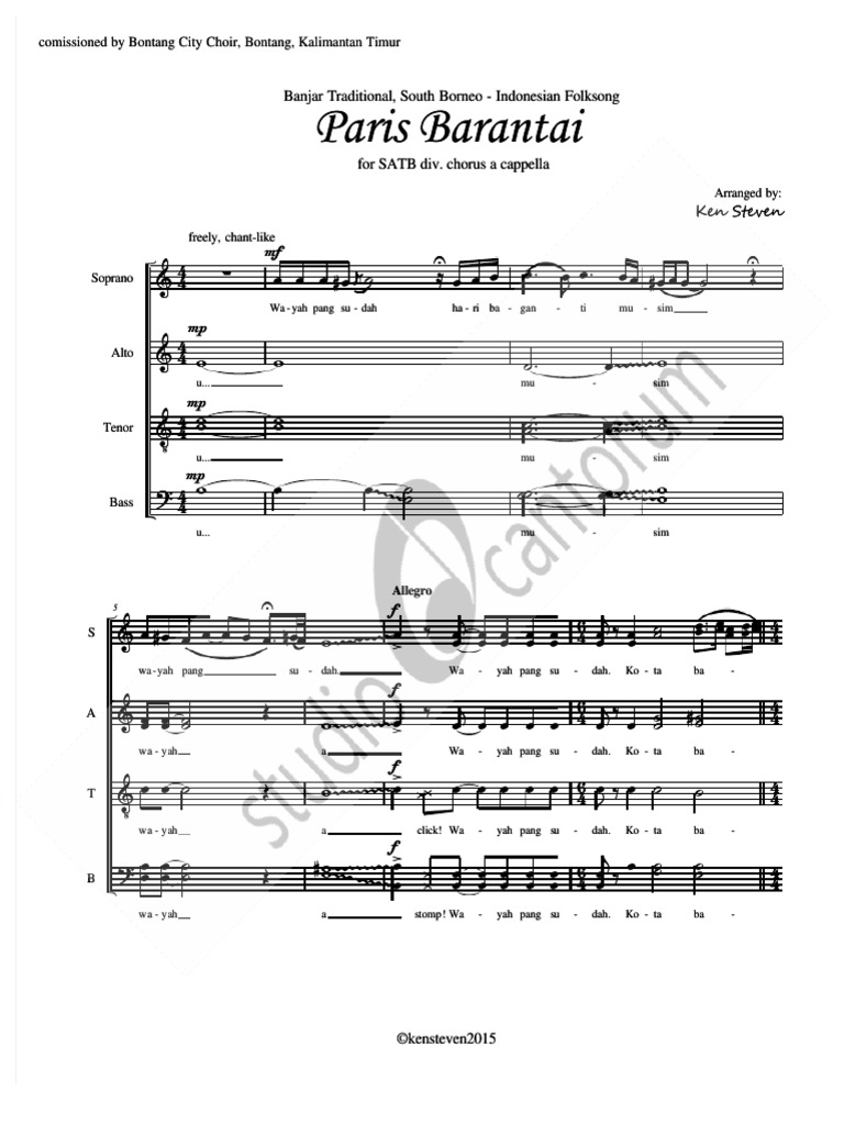 PDF Paris Barantai Arr Ken Steven Compress | PDF