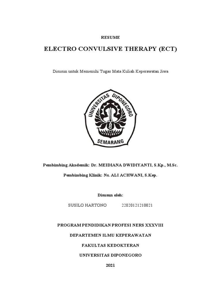 Keuntungan dan Risiko Terapi Elektrokonvulsif (ECT) Menurut Bukti Terkini | PDF