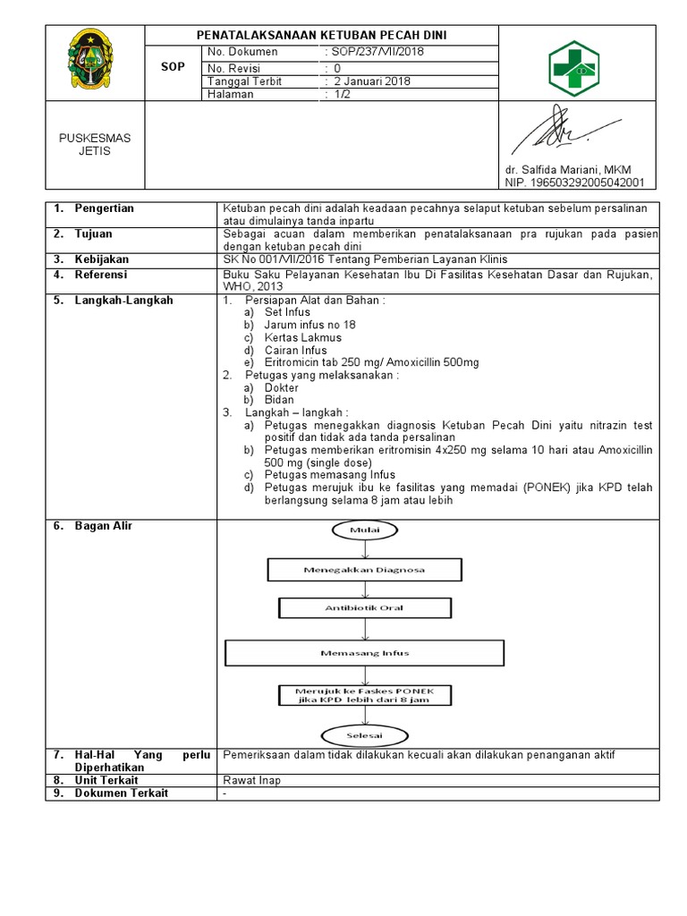 237 - Penatalaksanaan Ketuban Pecah Dini | PDF