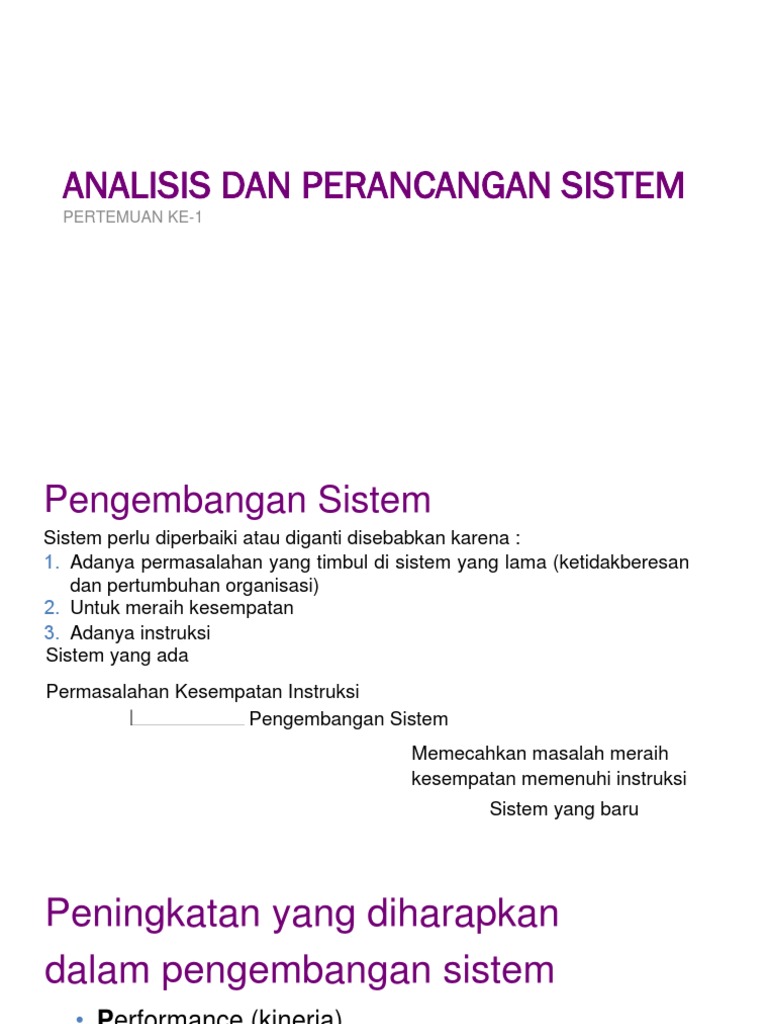 Analisis Perancangan Awal | PDF