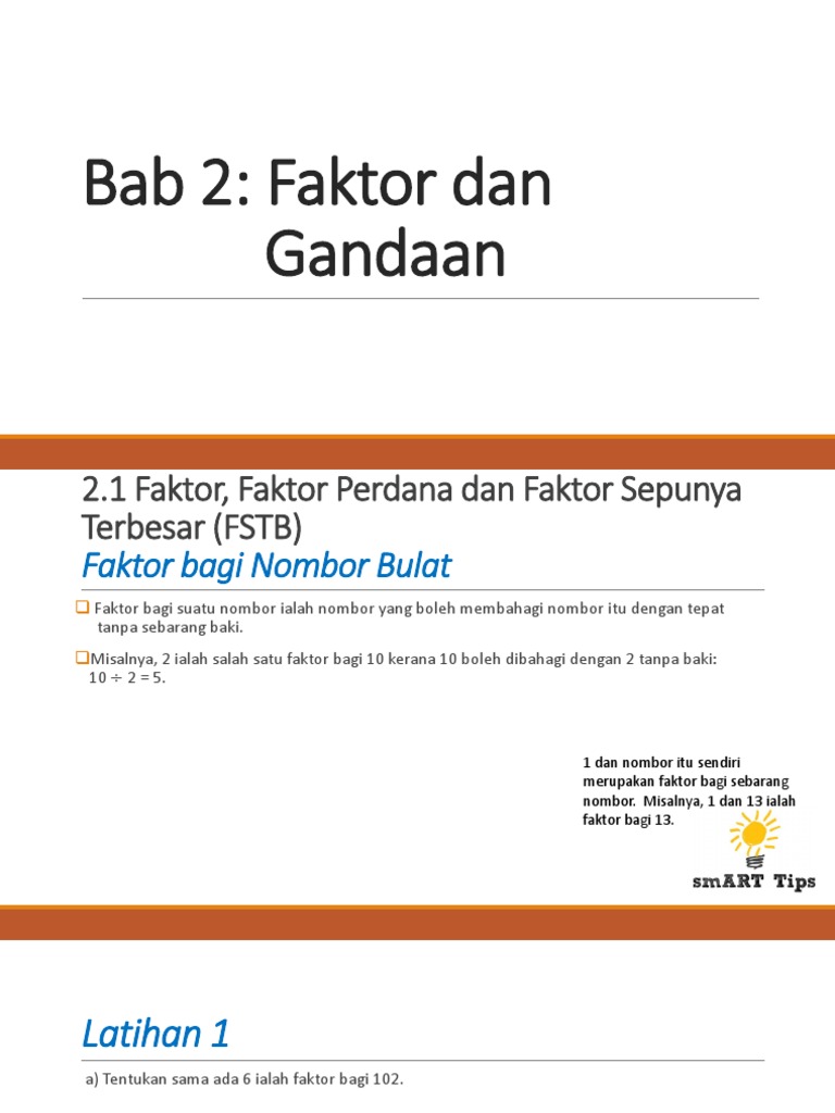 Mathematics Form 1 (BM) - Chapter 2 | PDF