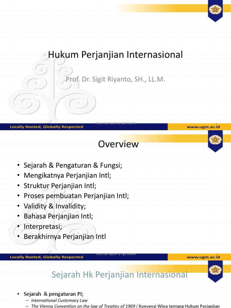 HK Perj Intl 2020 PPT Reguler by Sigit Riyanto | PDF | Treaty | Ratification