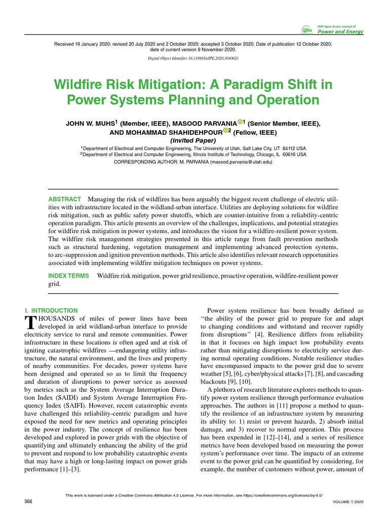 Wildfire Risk Mitigation | PDF | Wildfire | Electrical Grid