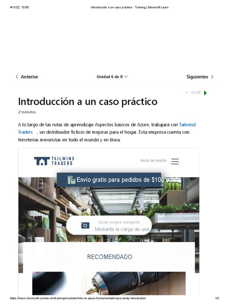 Introducción A Un Caso Práctico - Training - Microsoft Learn | PDF | Microsoft Azure | Software ...