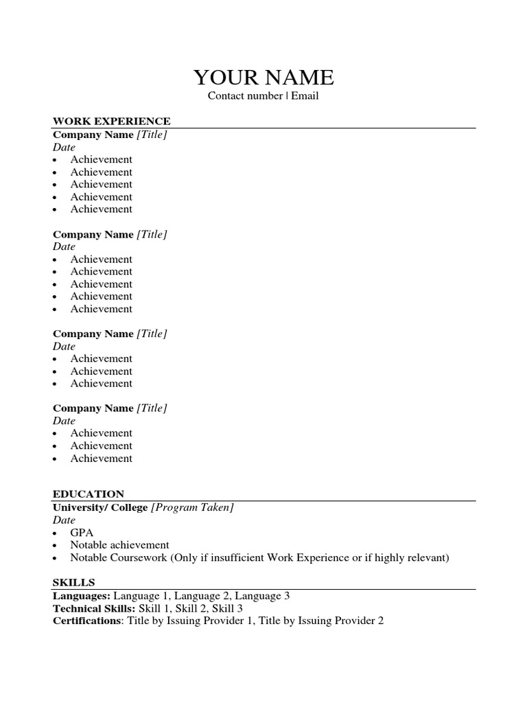JobStreet Scan Resume Sample Template | PDF | Résumé | Linguistics