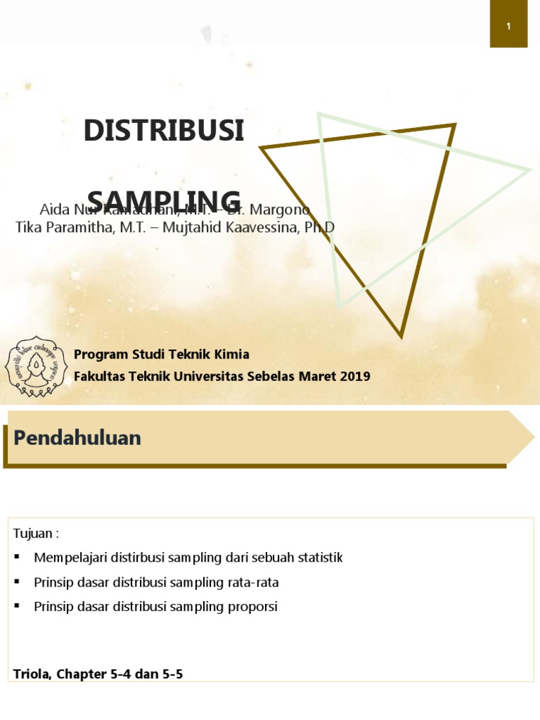 Bab 3 - Distribusi Sampling | PDF