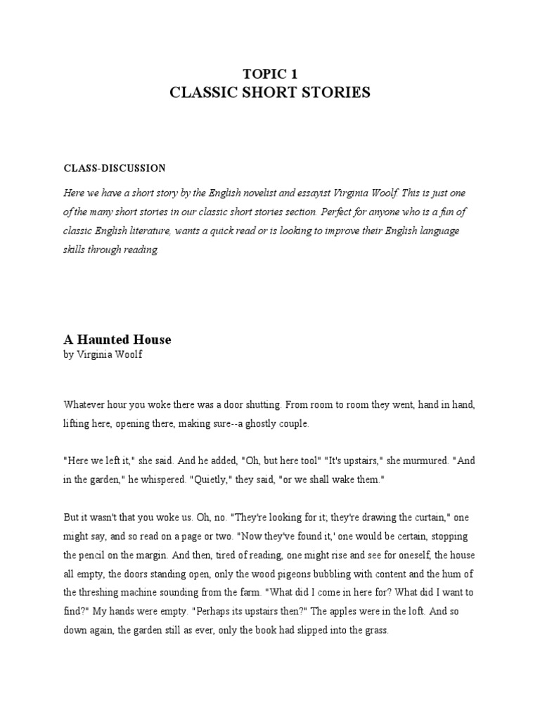 A Haunted House by Virginia Woolf | PDF
