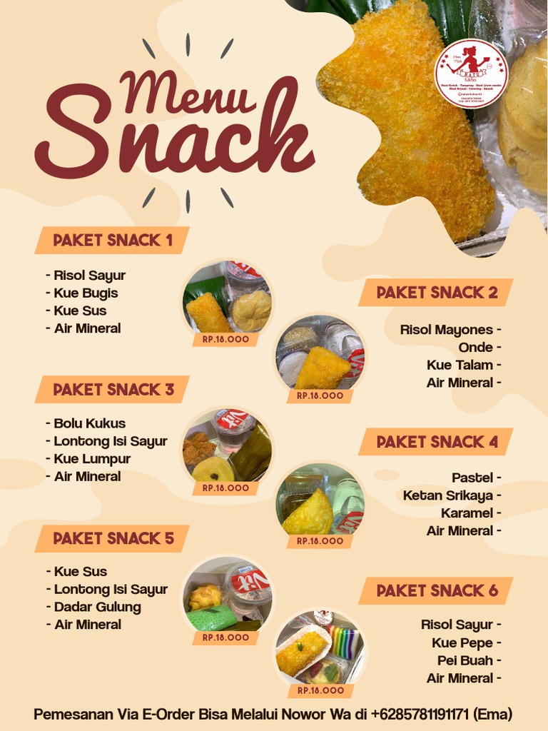 Menu Snack | PDF
