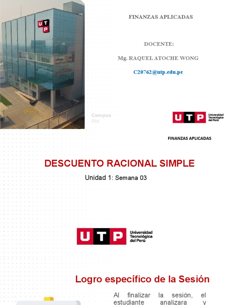 s03.s1 - Descuento Racional Simple | PDF | Liquidez de mercado | Bancos