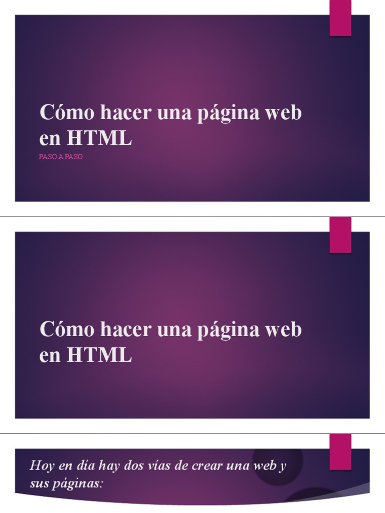 Cómo Hacer Una Página Web en HTML | PDF | HTML | Página web