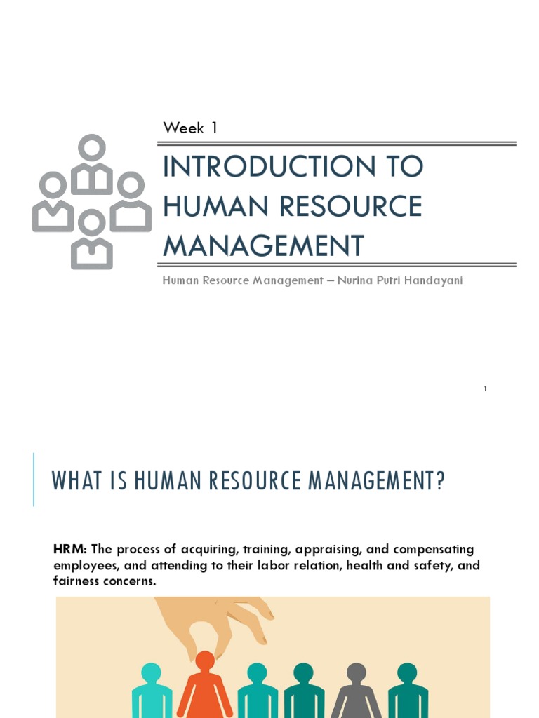 Introduction To Human Resource Management | PDF | Human Resource ...