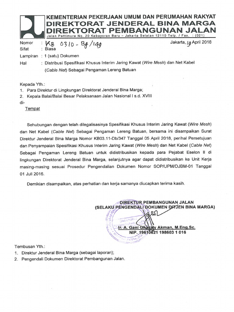 SKh-1.3.16 Spesifikasi Khusus Interim Jaring Kawat Dan Net Kabel | PDF