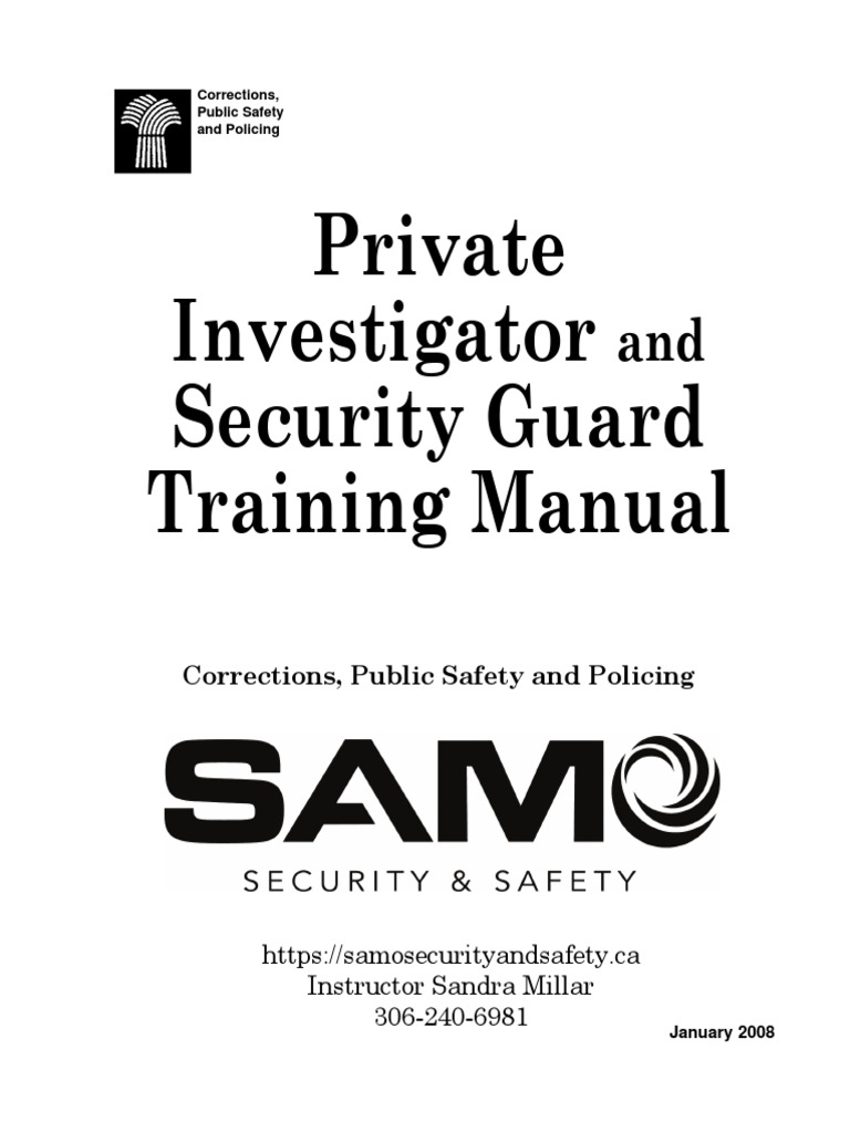 Saskatchewan Security Manual Printable Version | PDF | Security Guard ...