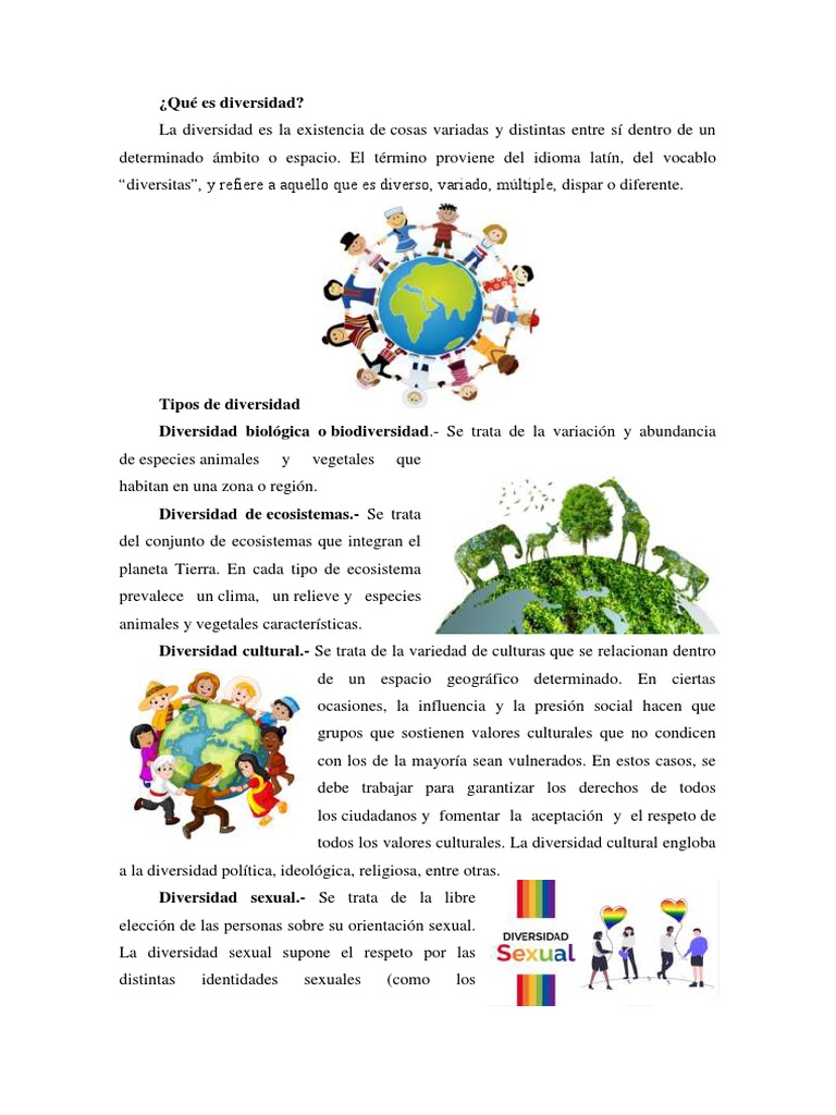 Qué Es Diversidad | PDF | Biodiversidad