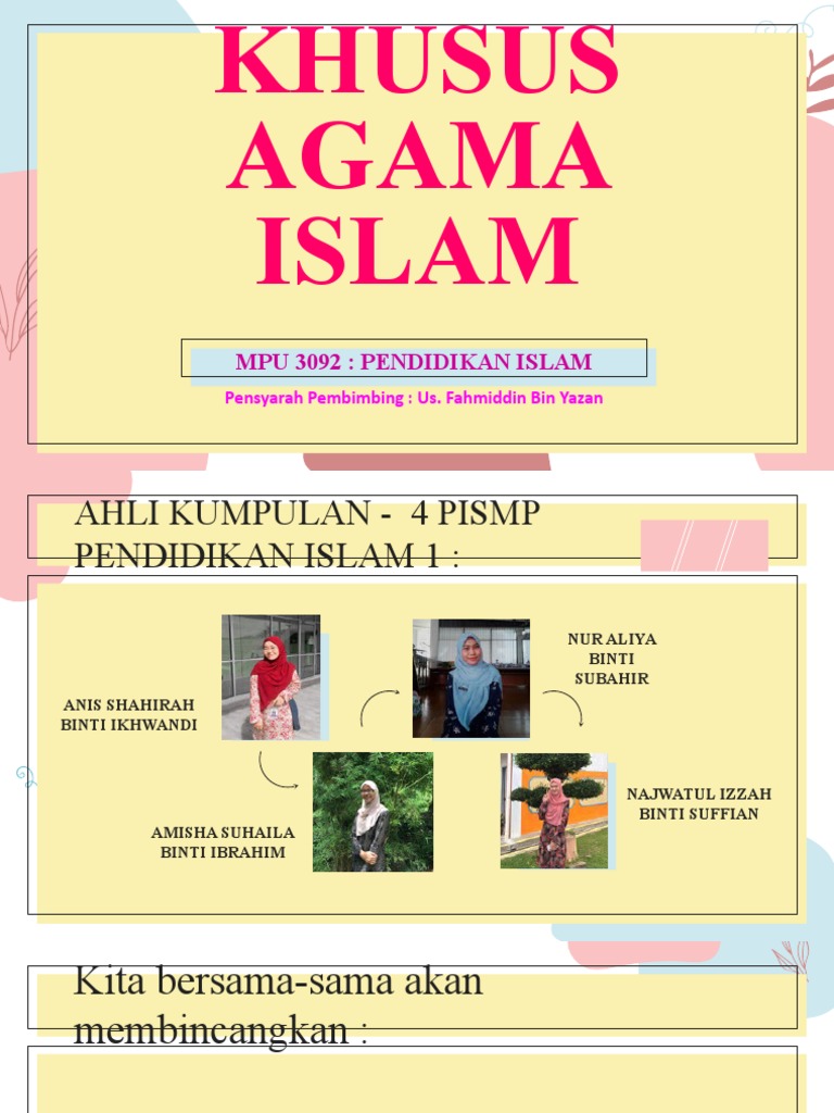 m3-4 Ciri Khusus Islam Pa1 | PDF