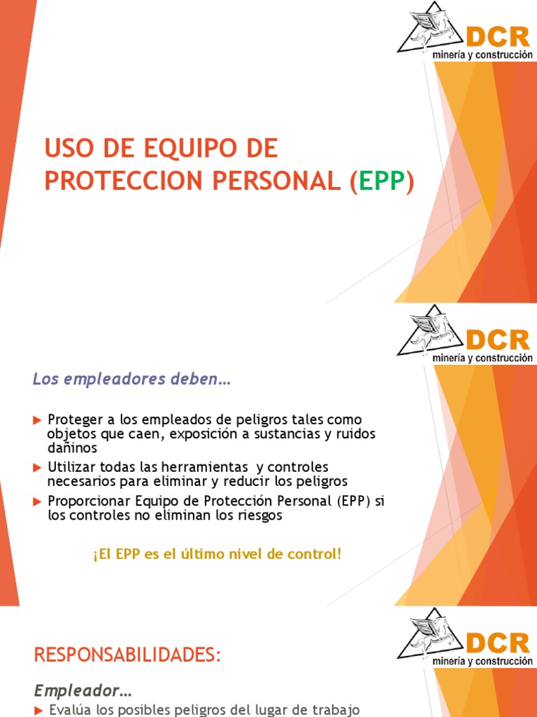 Uso de Equipo de Proteccion Personal | PDF