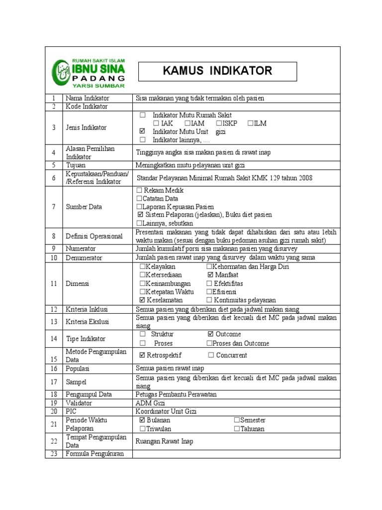 Kamus Indikator | PDF