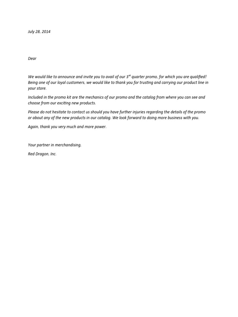 Sample Letter | PDF