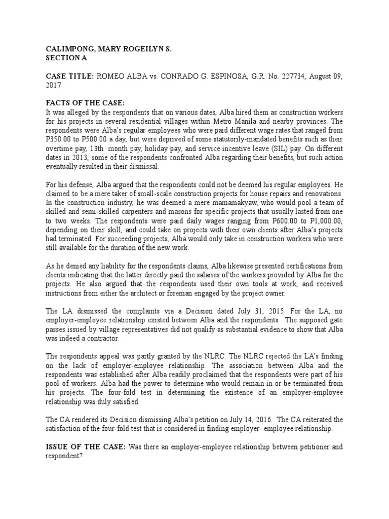 HRM200 - Four Fold Test | PDF | Employment | Complaint