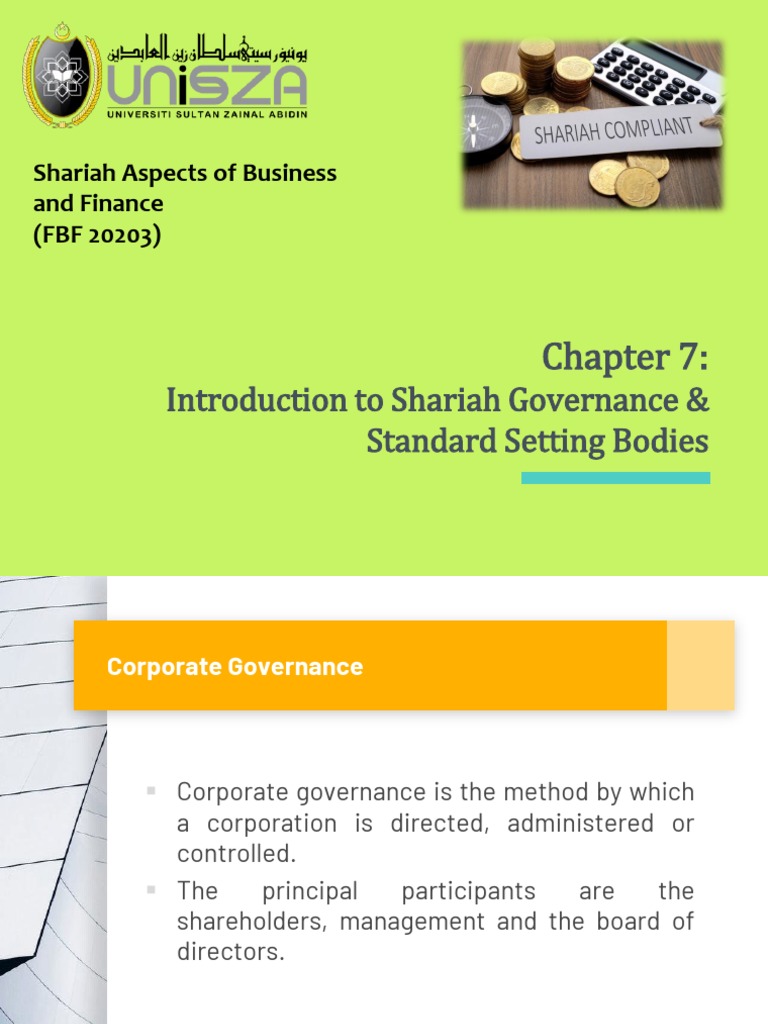 Lec 7 Shariah Governance | PDF | Governance | Corporate Governance